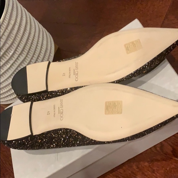 Jimmy Choo | Shoes | Jimmy Choo Flat Romy Glitter Skimmer | Poshmark